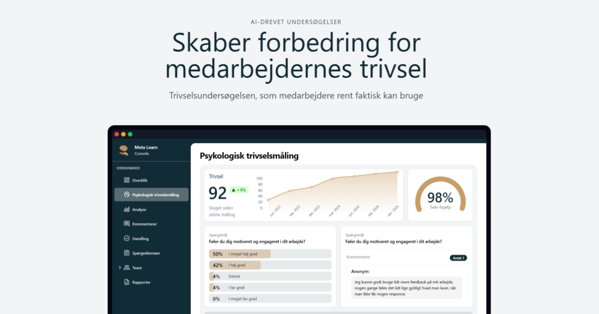 Meta Learn Business - Psykologisk Trivselsmåling